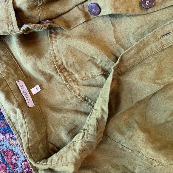 linen id | Pants & Jumpsuits | Linen Id Studio Coveralls In Olive Sm ...